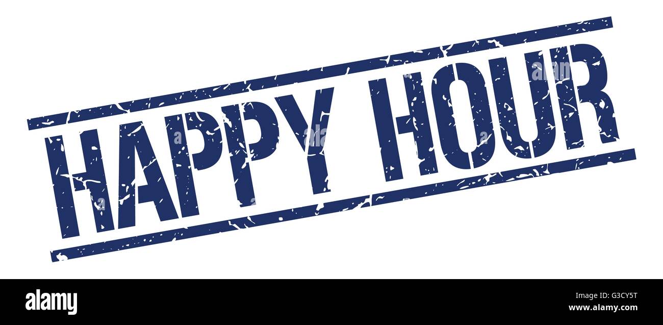 Happy hour blue grunge hi-res stock photography and images - Alamy