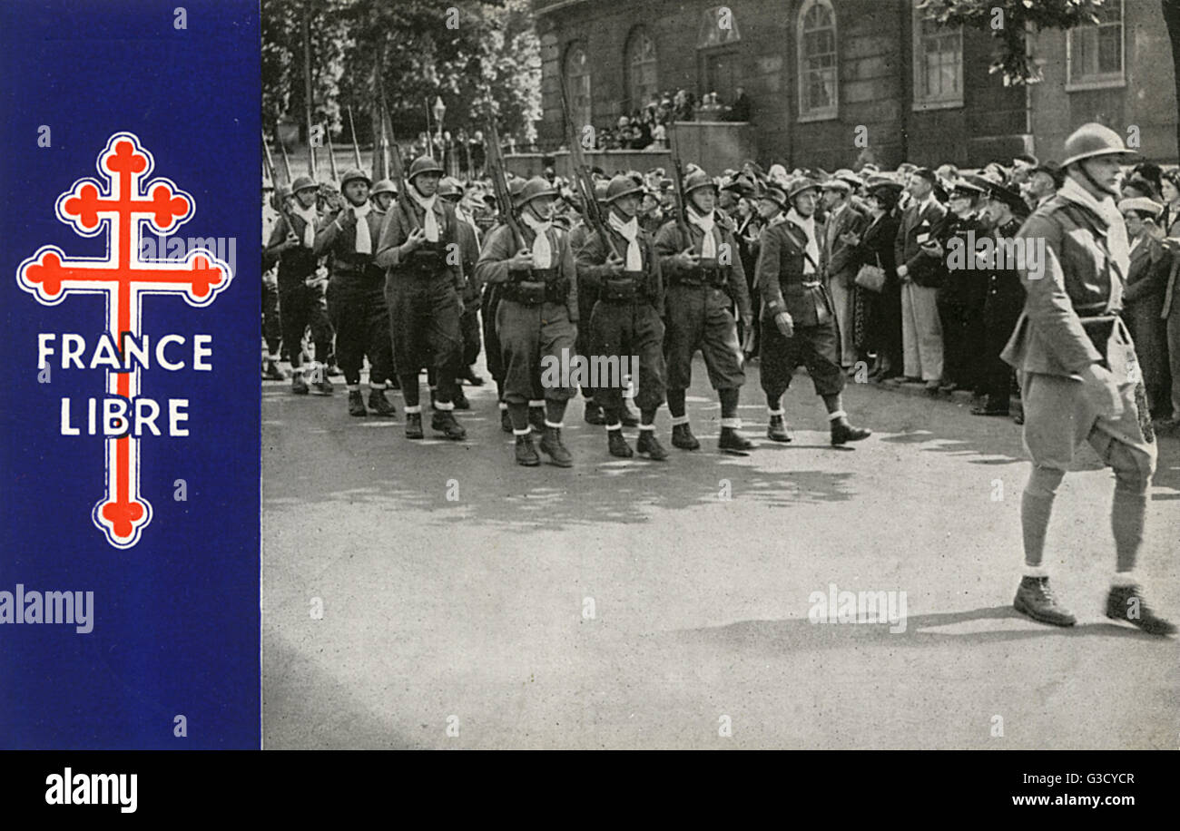 WW2 - Free French Troops march through London Stock Photo - Alamy