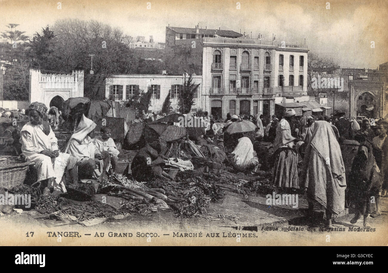 Grand Socco Vegetable Market - Tangier, Morocco Stock Photo - Alamy