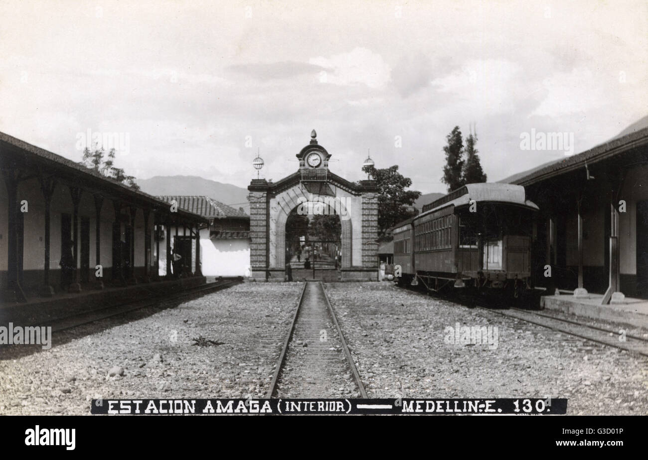 Interior of the Railway Station at Amaga, Medellin, Columbia Stock ...
