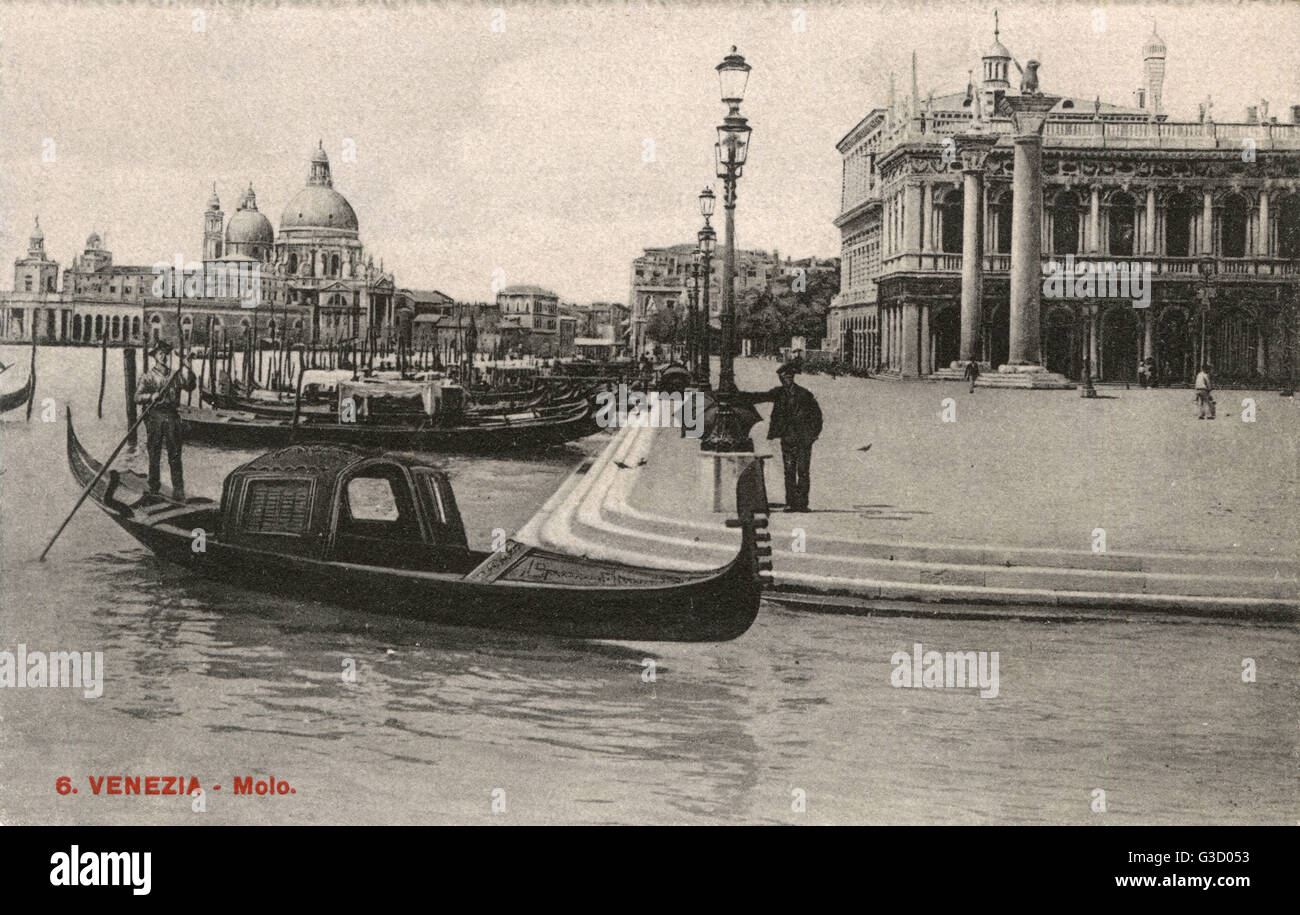 The Molo, Venice, Italy - with covered Gondola Stock Photo - Alamy
