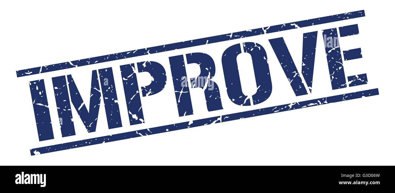 improve blue grunge square vintage rubber stamp Stock Vector Image & Art - Alamy