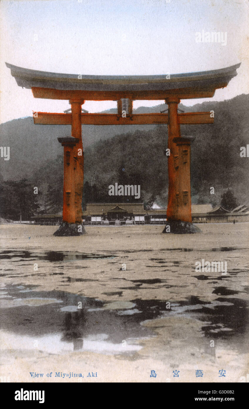 Famous floating Torii of the Itsukushima Shrine, Japan Stock Photo - Alamy