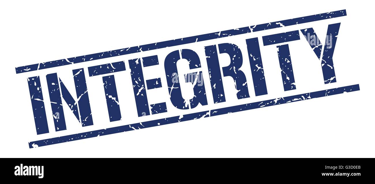 integrity blue grunge square vintage rubber stamp Stock Vector Image & Art - Alamy