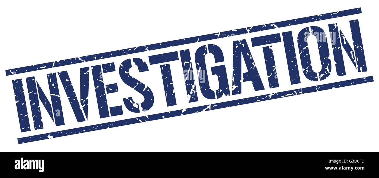 investigation blue grunge square vintage rubber stamp Stock Vector Image & Art - Alamy