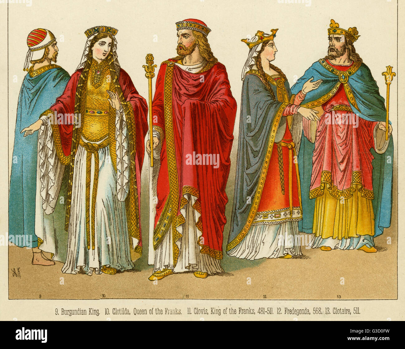 Clovis I, King of the Franks and Queen Clotilda Stock Photo - Alamy