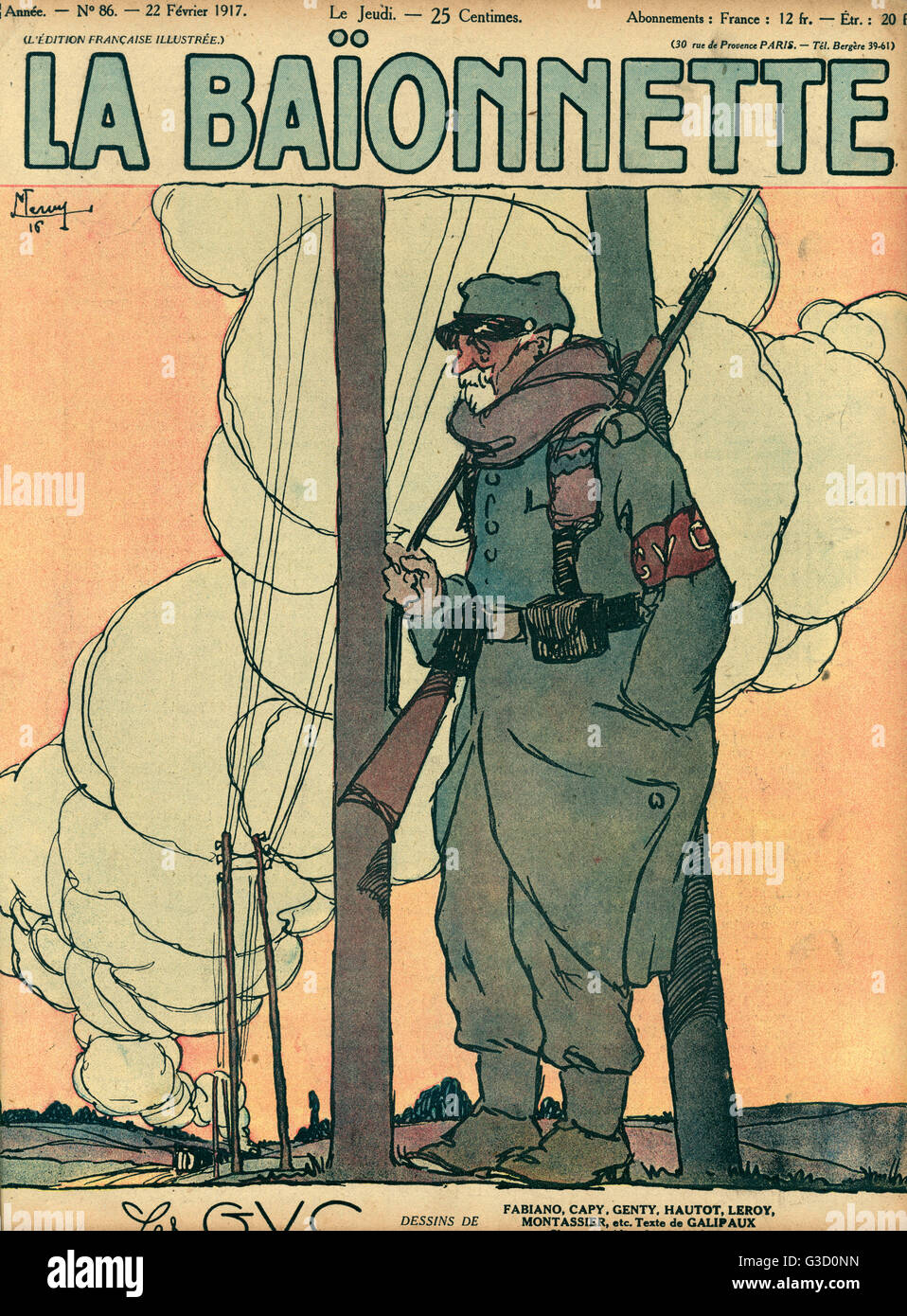Front cover, La Baionnette, WW1 Stock Photo - Alamy