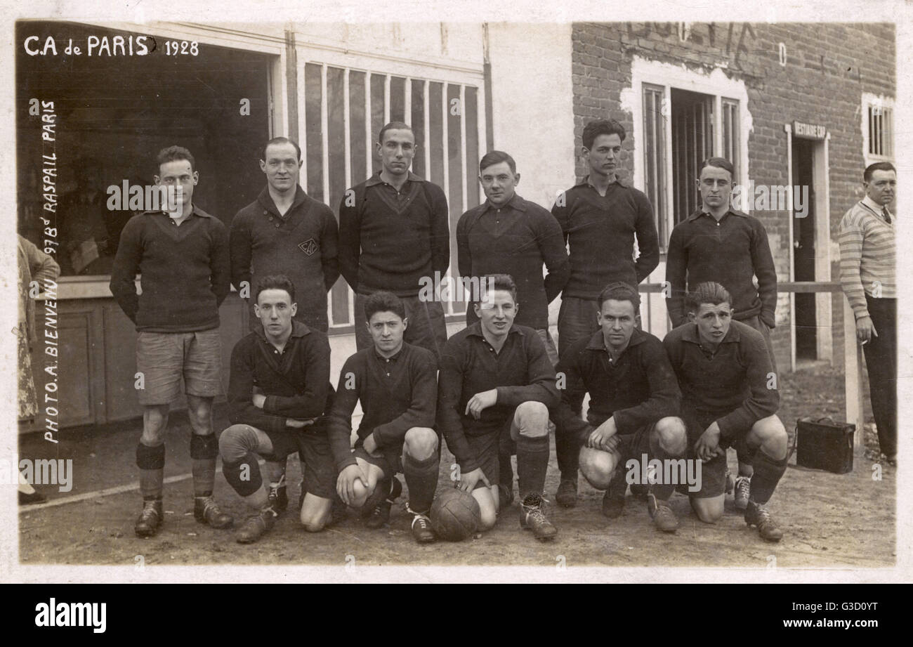 Group photo, CA de Paris football team Stock Photo - Alamy