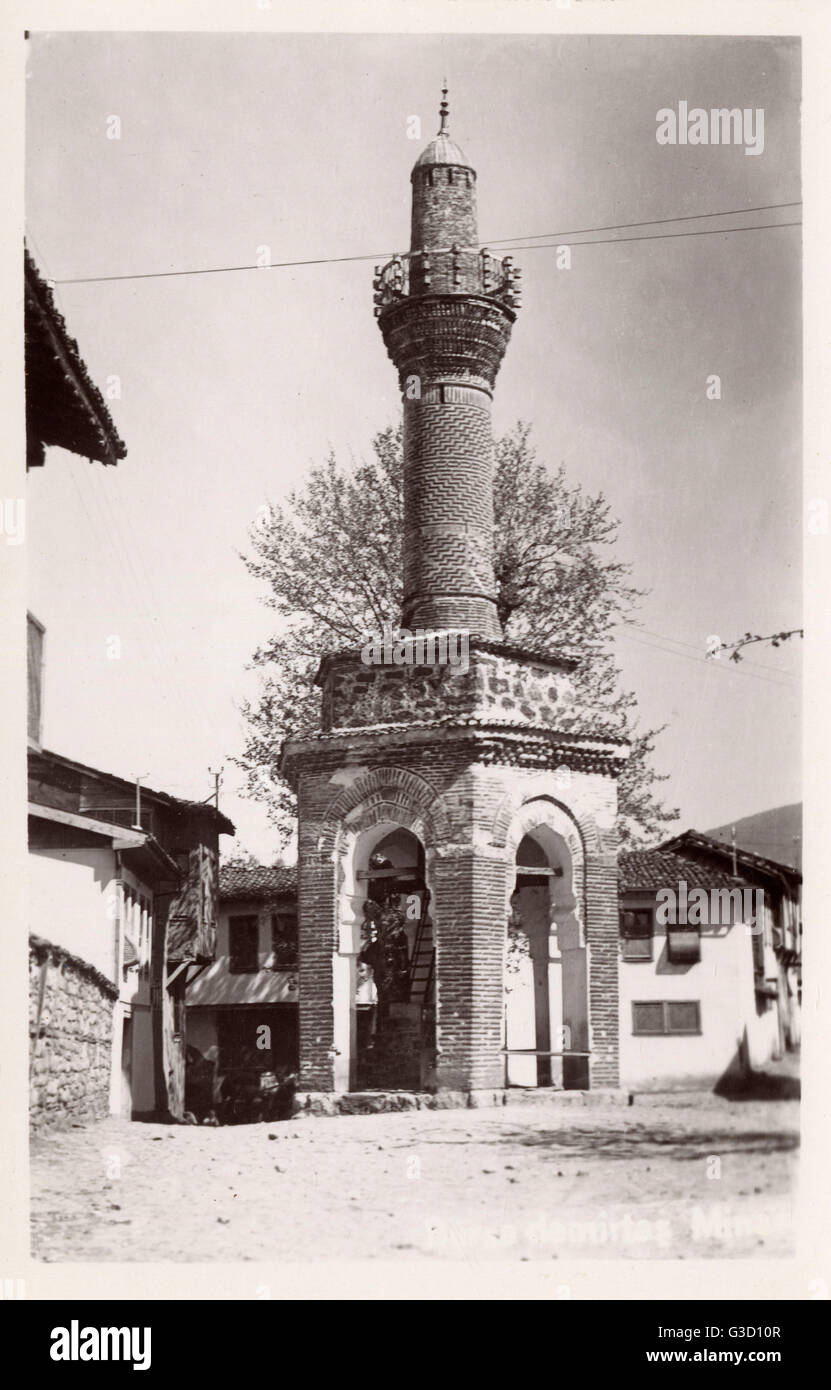 Beautiful small minaret from Eastern Turkey Stock Photo - Alamy