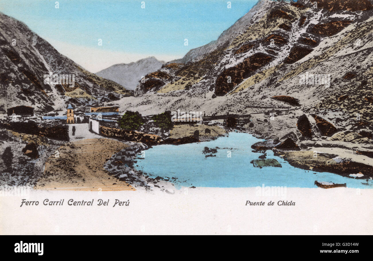 Central Railway, Chicla Bridge, Peru, South America Stock Photo - Alamy