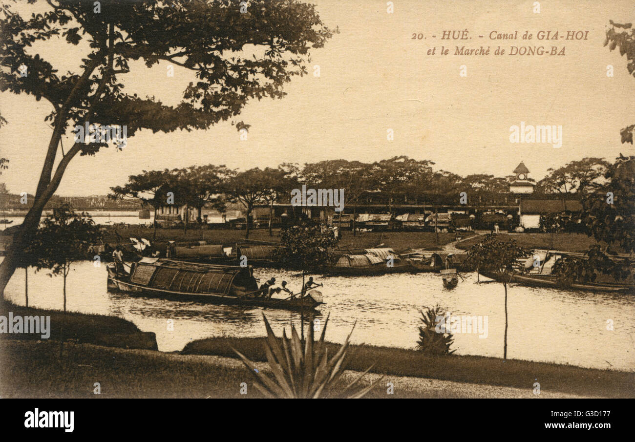 Gia-Hoi Canal, Hue, Annam, French Indochina (Vietnam Stock Photo - Alamy