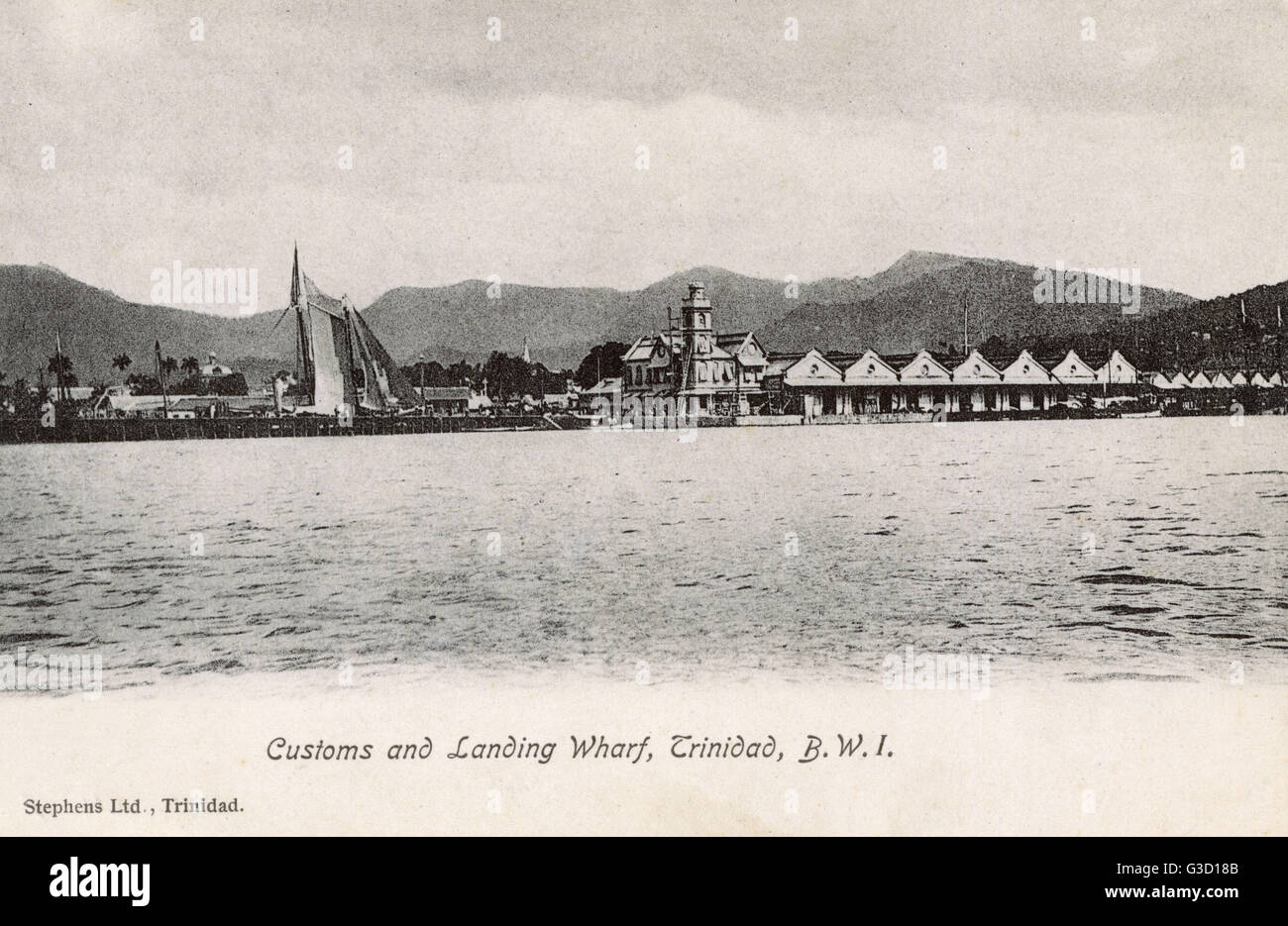 Customs and landing wharf, Port of Spain, Trinidad Stock Photo - Alamy