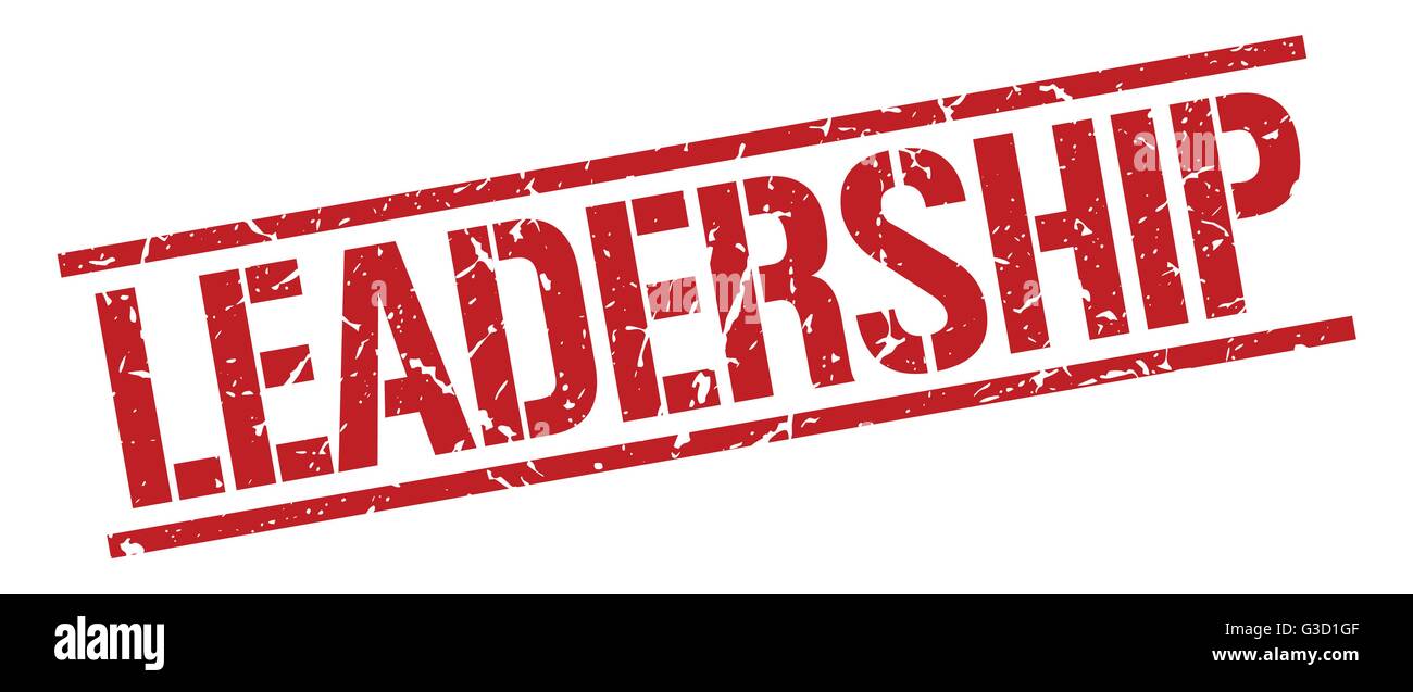 leadership red grunge square vintage rubber stamp Stock Vector Image ...