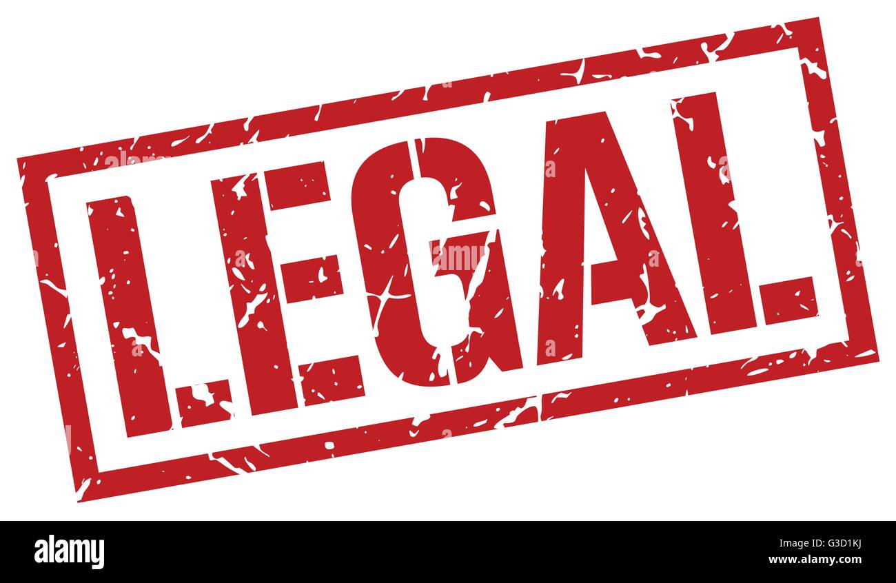 legal red grunge square vintage rubber stamp Stock Vector Image & Art ...