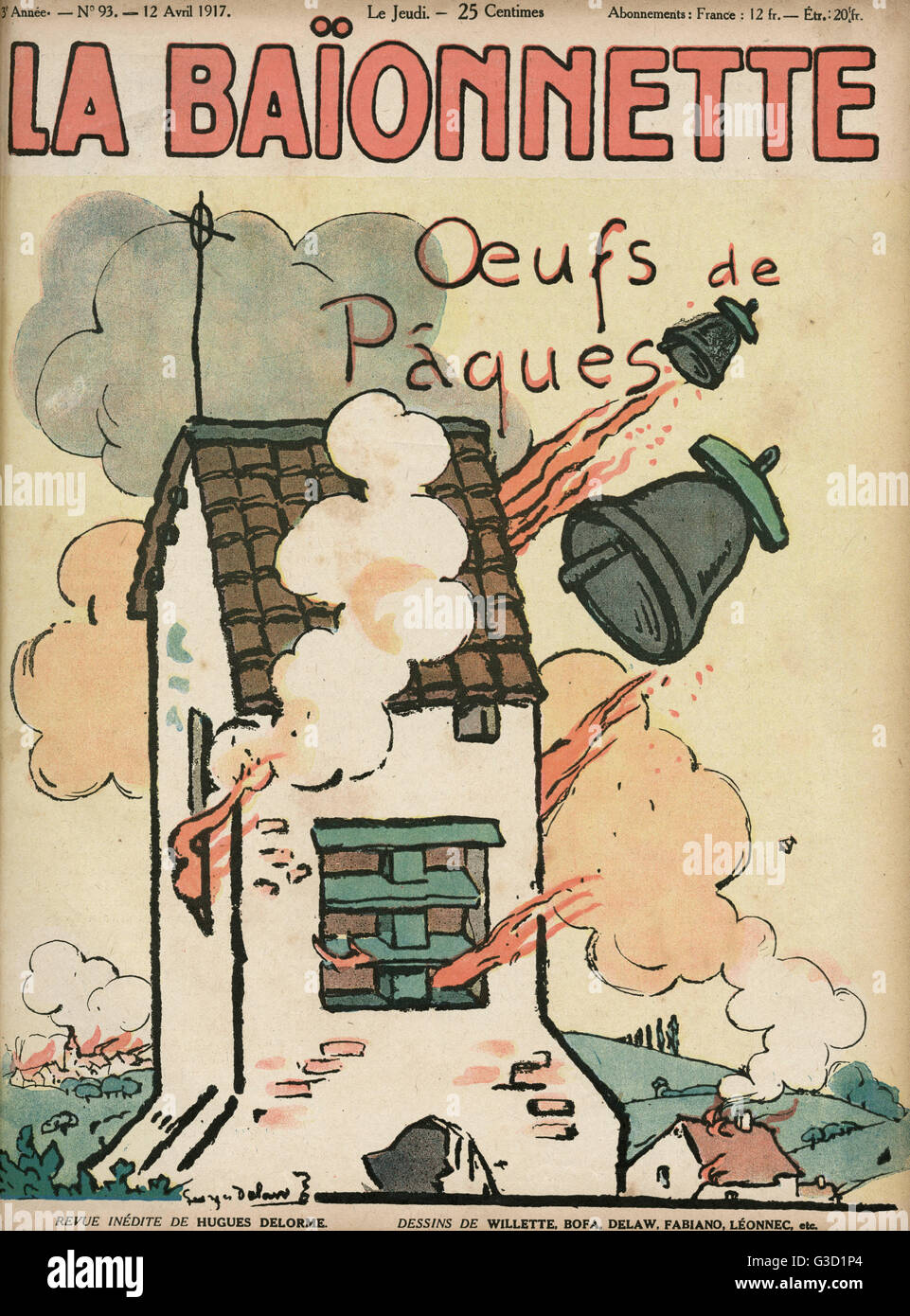 Front cover, La Baionnette, WW1 Stock Photo - Alamy