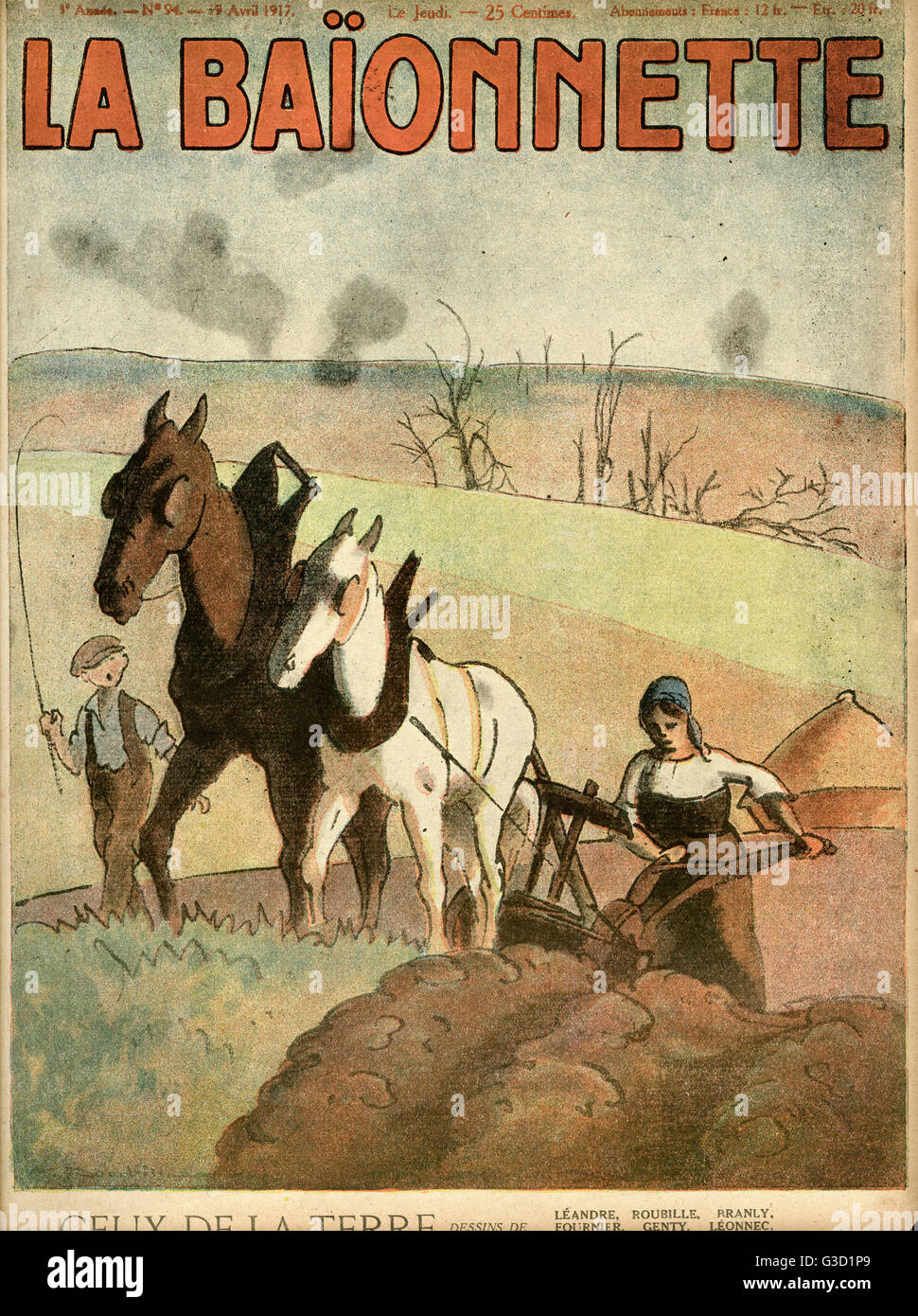 Front cover, La Baionnette, WW1 Stock Photo - Alamy