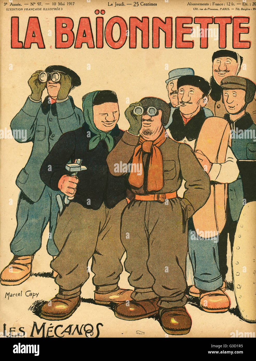 Front cover, La Baionnette, WW1 Stock Photo - Alamy