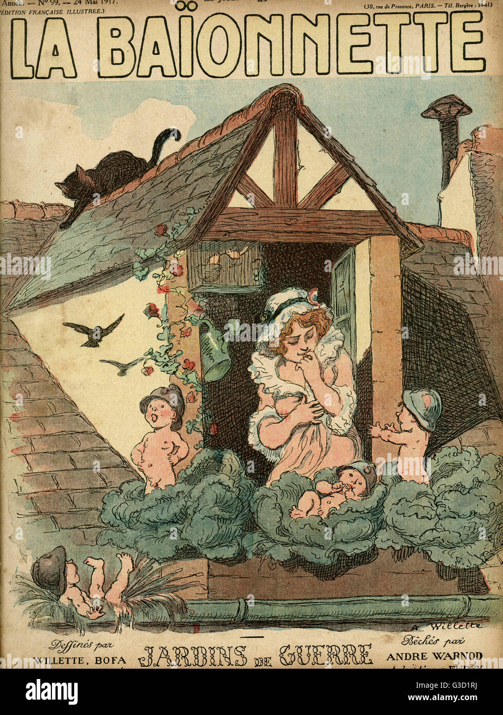 Front cover, La Baionnette, WW1 Stock Photo - Alamy
