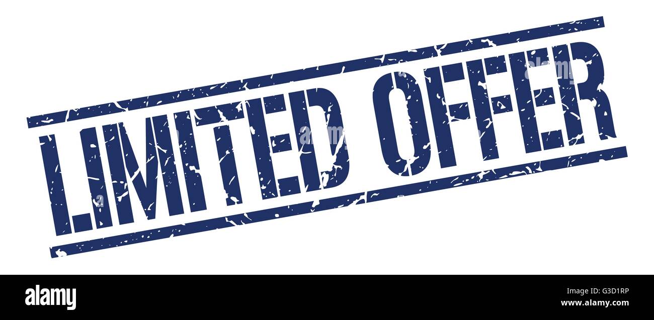 limited offer blue grunge square vintage rubber stamp Stock Vector Image & Art - Alamy