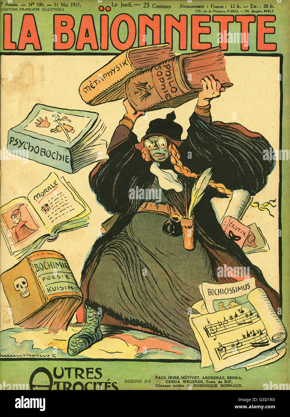 Front cover, La Baionnette, WW1 Stock Photo - Alamy