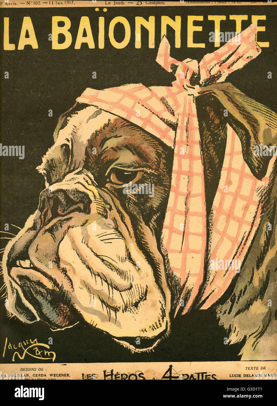 Front cover, La Baionnette, WW1 Stock Photo - Alamy