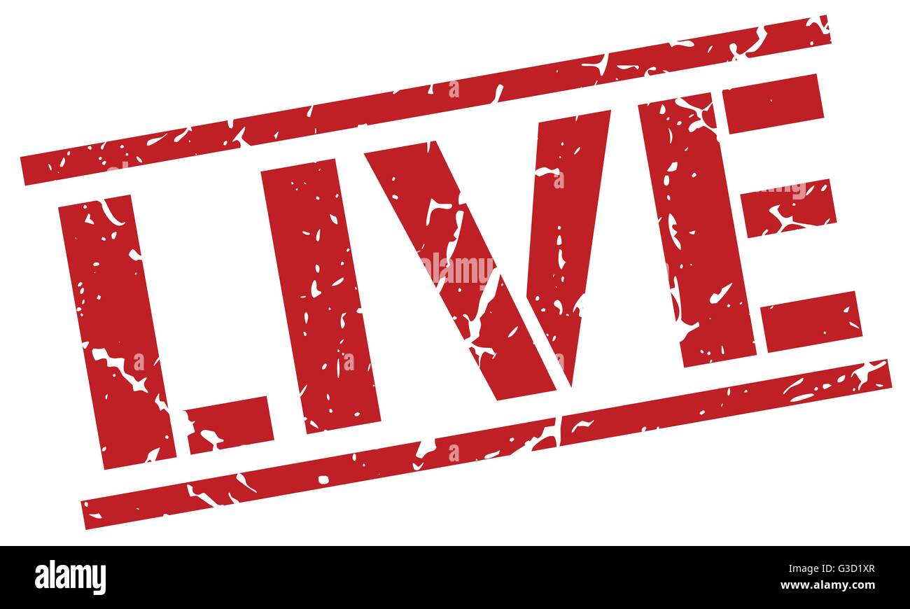 Live grunge red stamp Stock Vector Images - Alamy