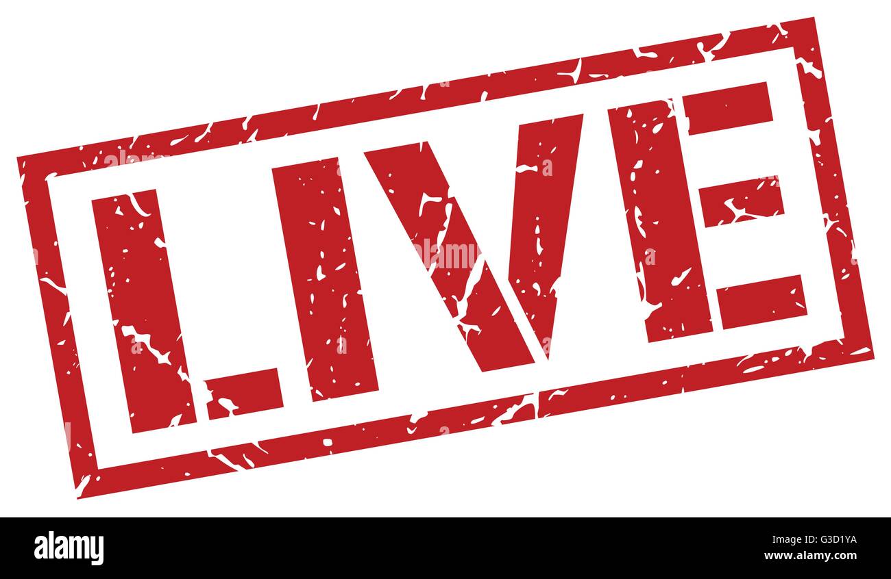 Live grunge red stamp Stock Vector Images - Alamy