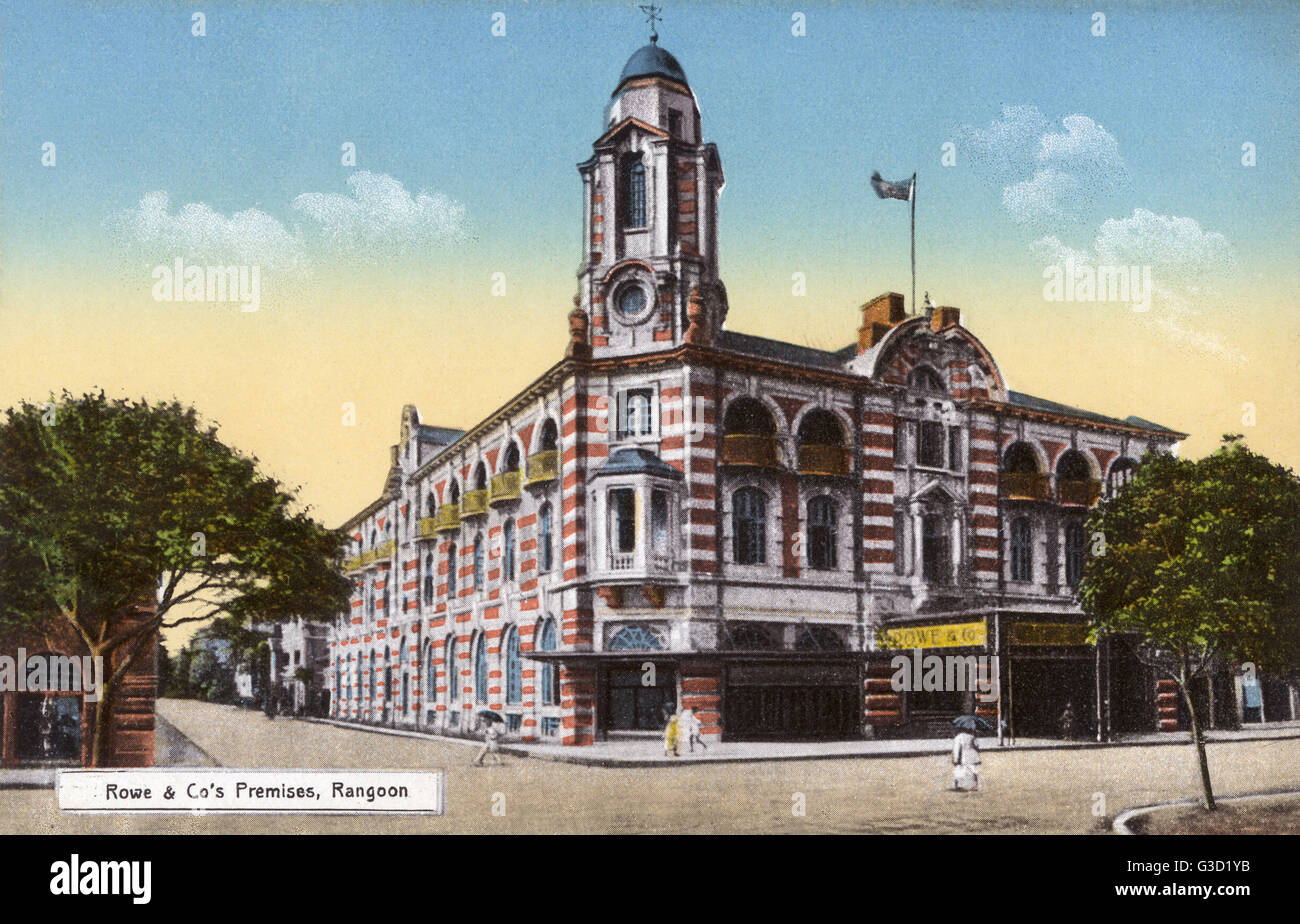 Myanmar - Yangon - Rowe and Co's Premises Stock Photo - Alamy