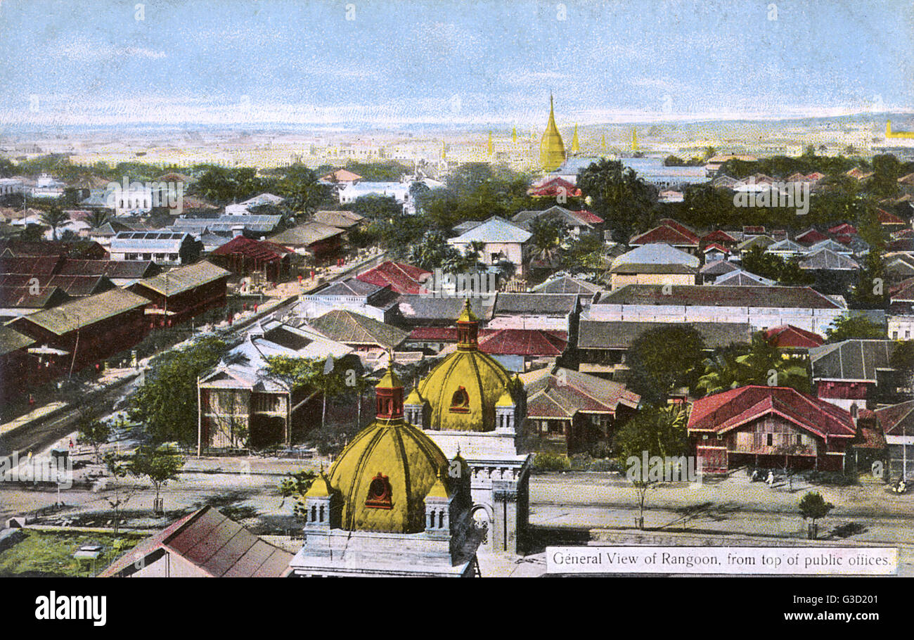 Myanmar - Yangon - General Panoramic view Stock Photo - Alamy