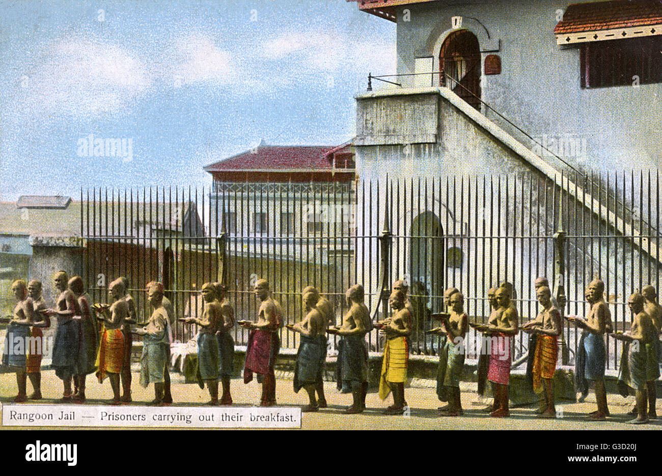 Myanmar - Yangon - Rangoon Jail - Prisoners at breakfast Stock Photo ...