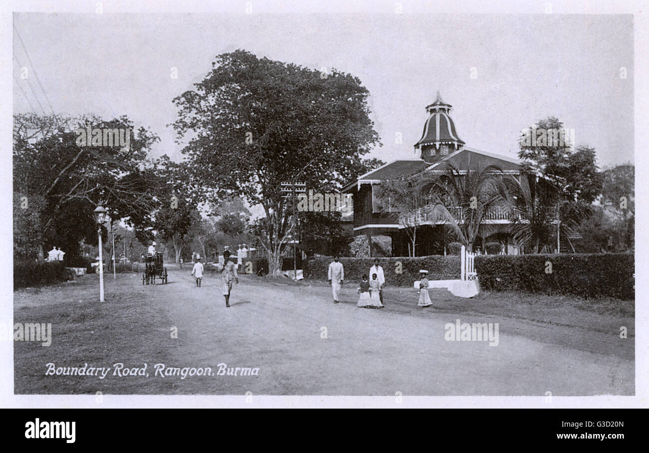 Myanmar - Yangon - Boundary Road Stock Photo - Alamy