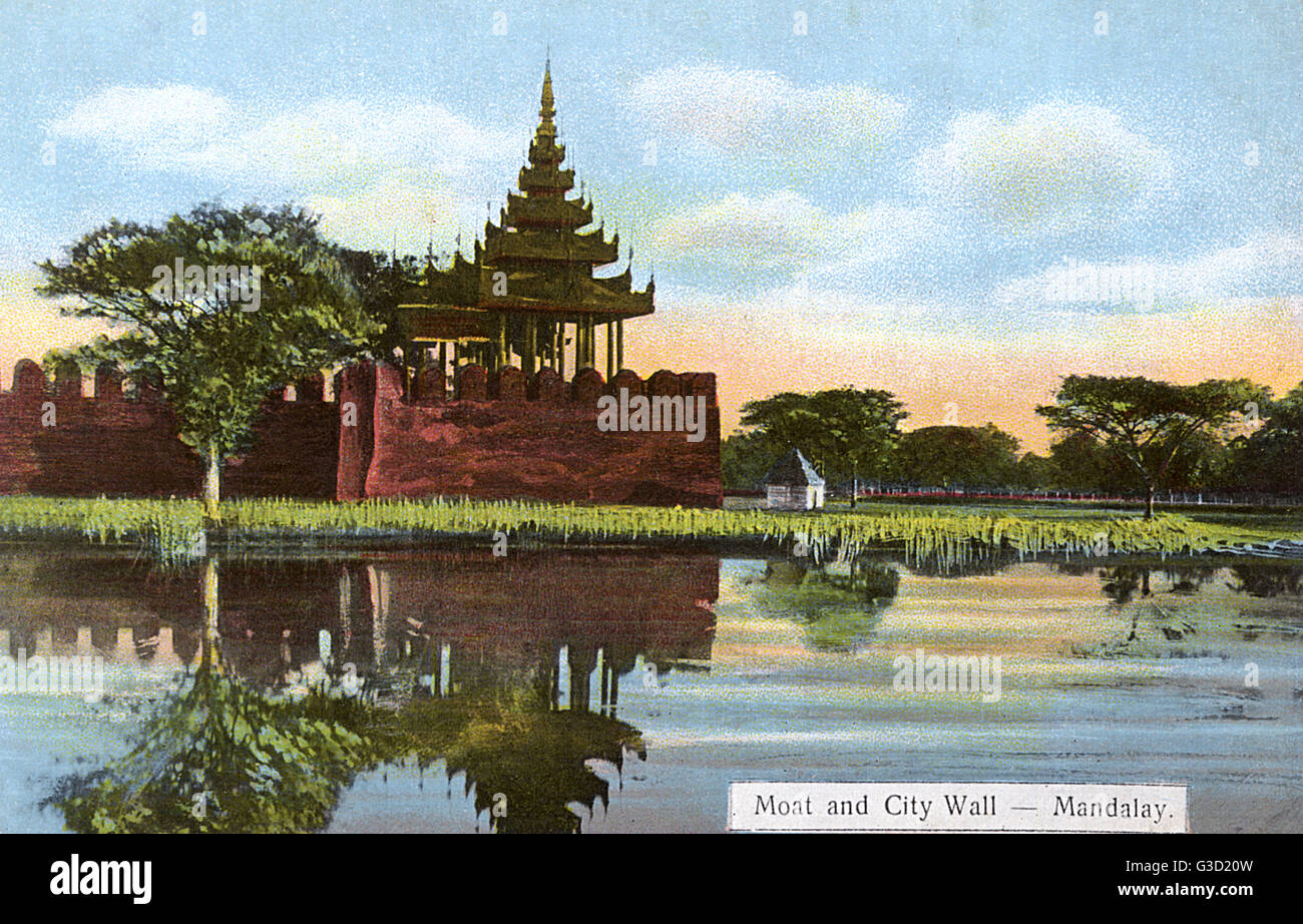 Myanmar - Mandalay - Moat and City Wall Stock Photo - Alamy