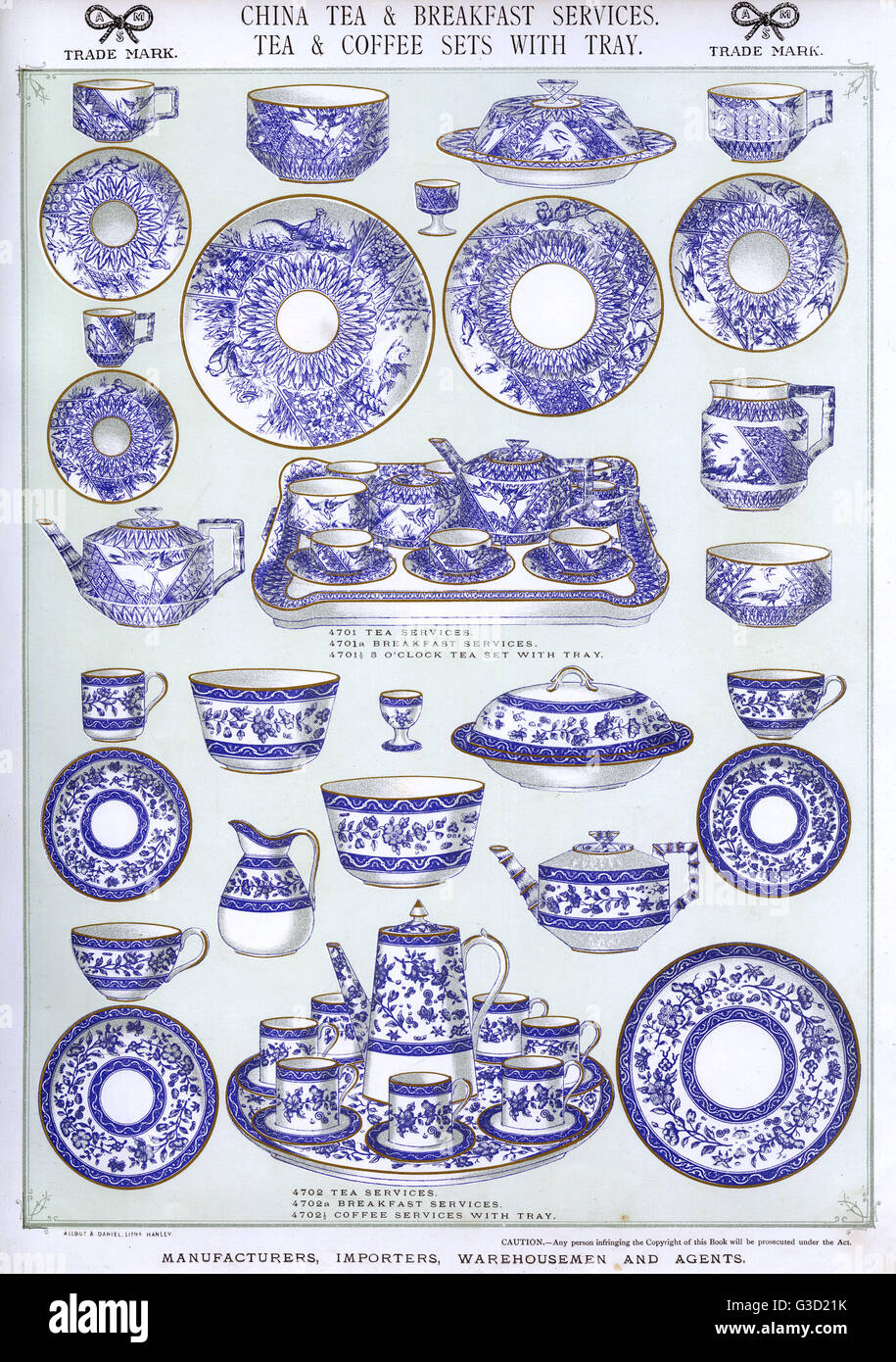 Blue china tea set hi-res stock photography and images - Alamy