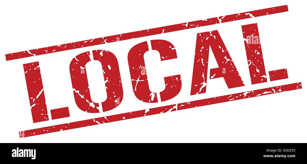 Square grunge red local Stock Vector Images - Alamy