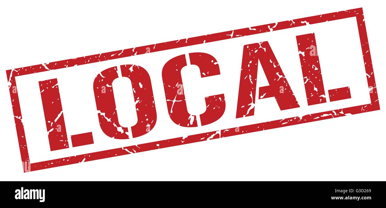 Square grunge red local hi-res stock photography and images - Alamy