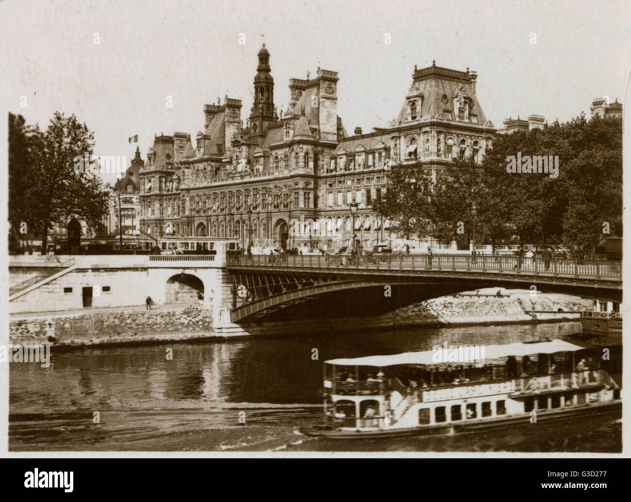 Hotel de Ville (Town Hall), Paris, France. Date: circa 1912 Stock Photo ...