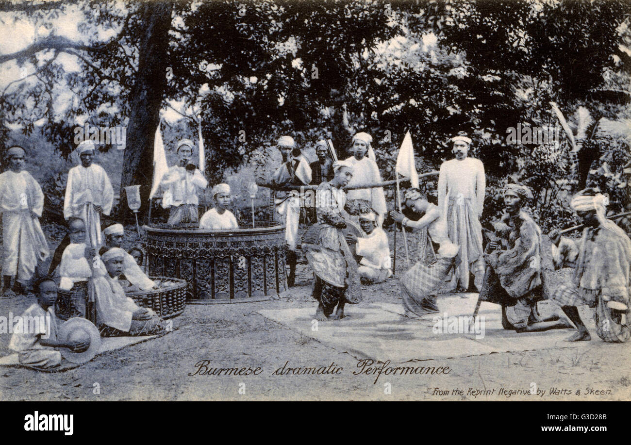 Myanmar - Performing zat pwe - Dance and Music Stock Photo - Alamy