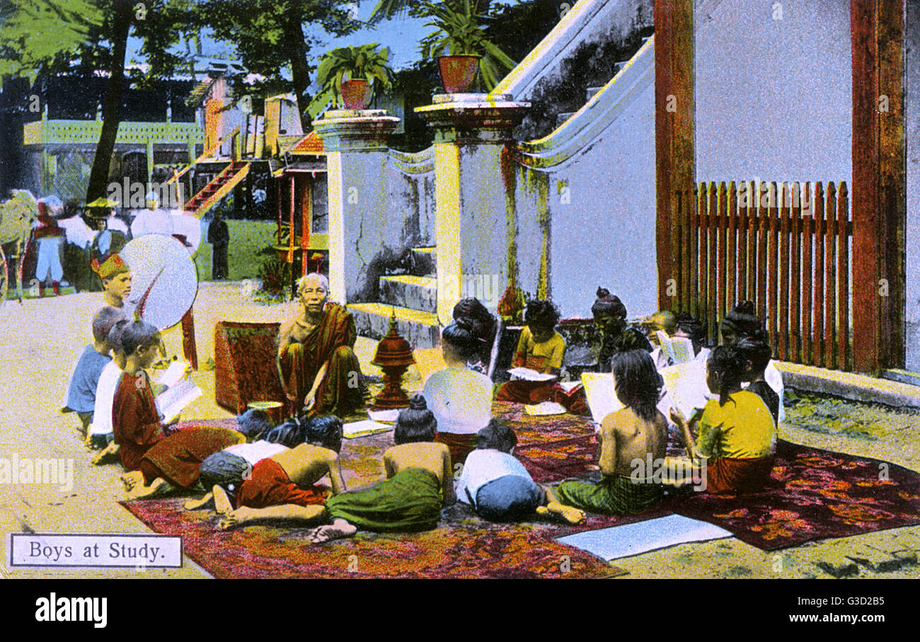 Priest teaching boys hi-res stock photography and images - Alamy