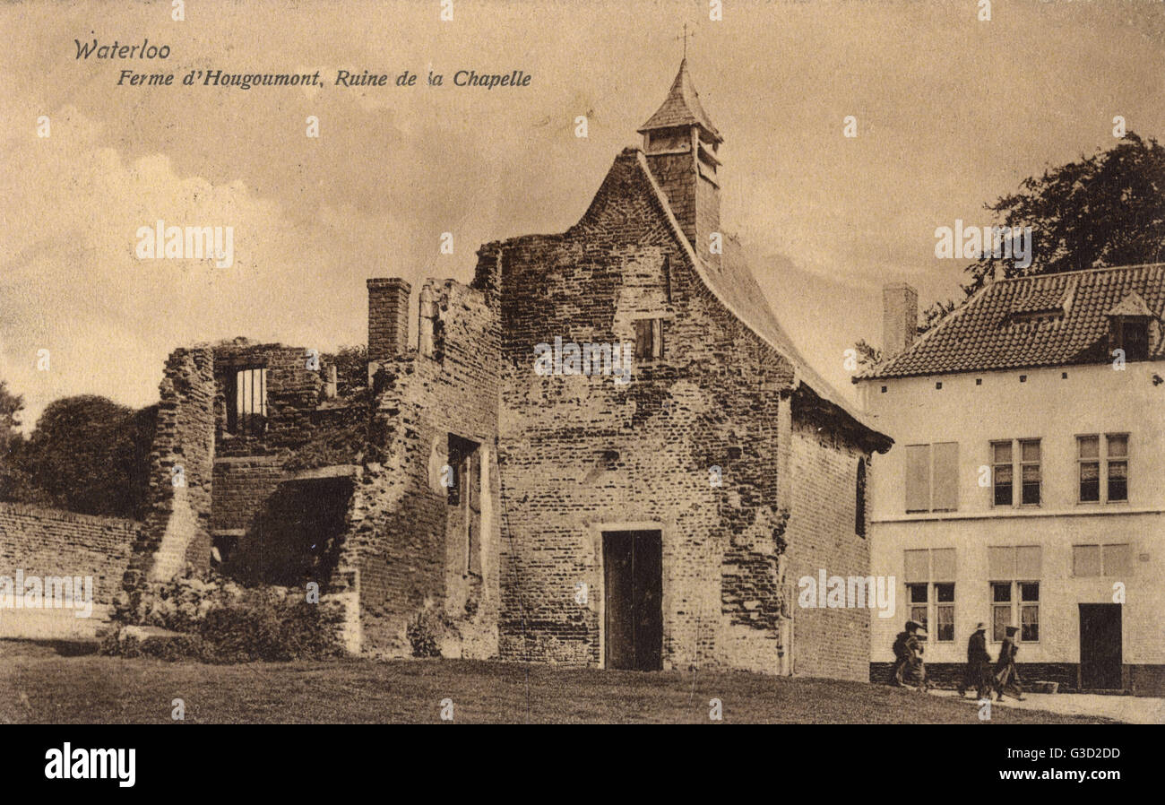 Hougoumont Farm and chapel ruins, Belgium, famous for its proximity ...