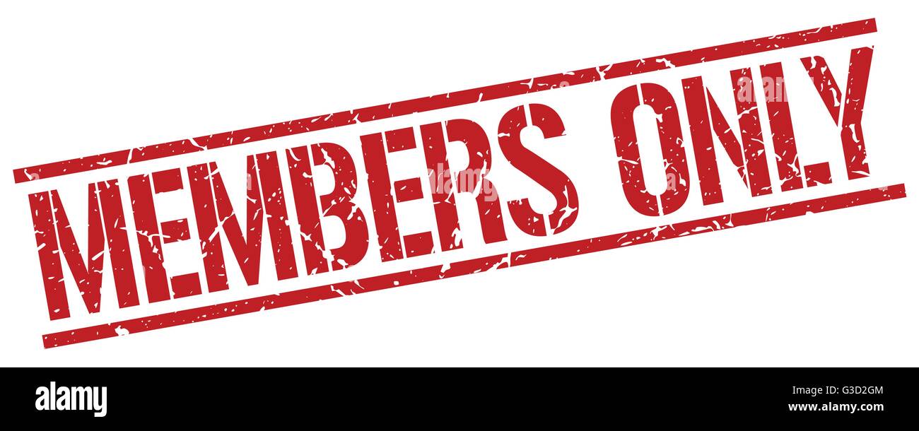 Members only square stamp hi-res stock photography and images - Alamy