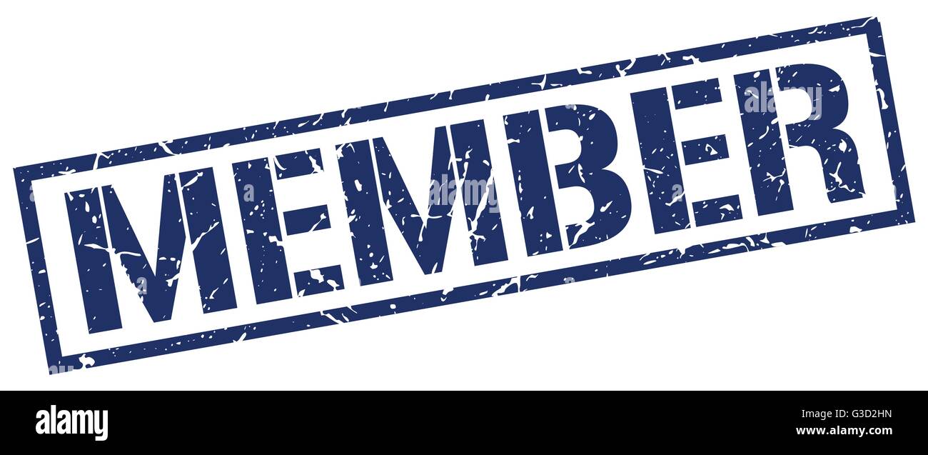 member blue grunge square vintage rubber stamp Stock Vector Image & Art ...