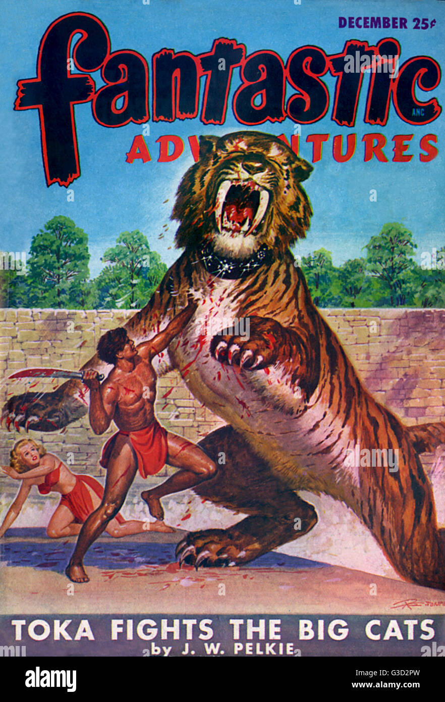 Fantastic Adventures - Toka fights the big cats Stock Photo - Alamy