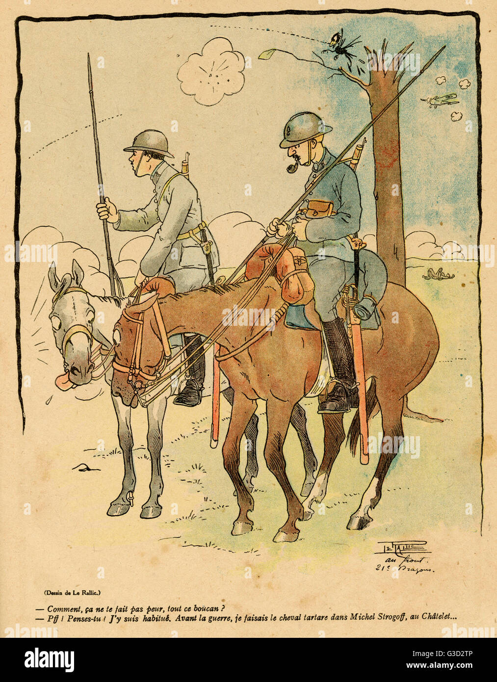 Cartoon two french soldiers hi-res stock photography and images - Alamy