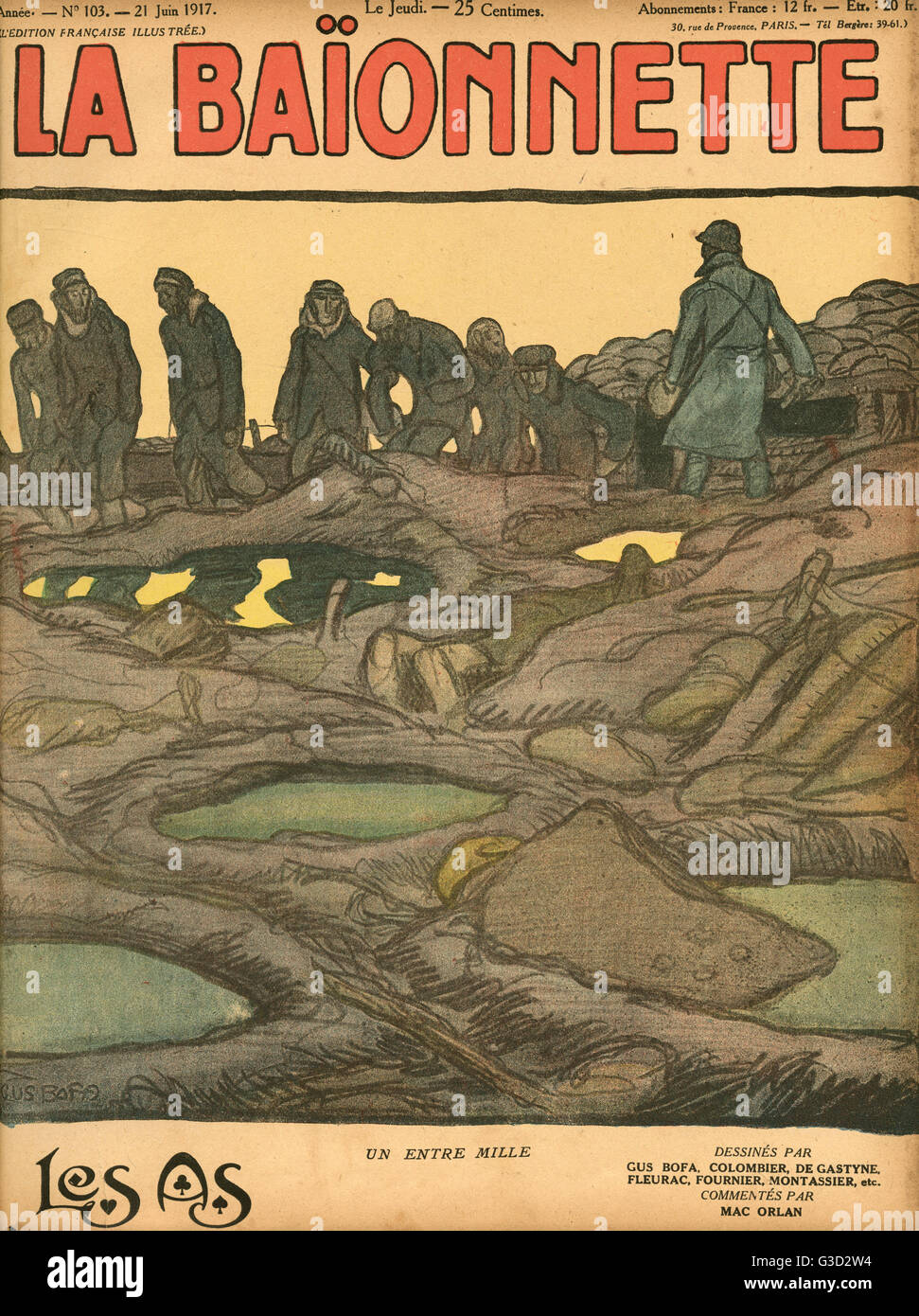 Front cover, La Baionnette, WW1 Stock Photo - Alamy