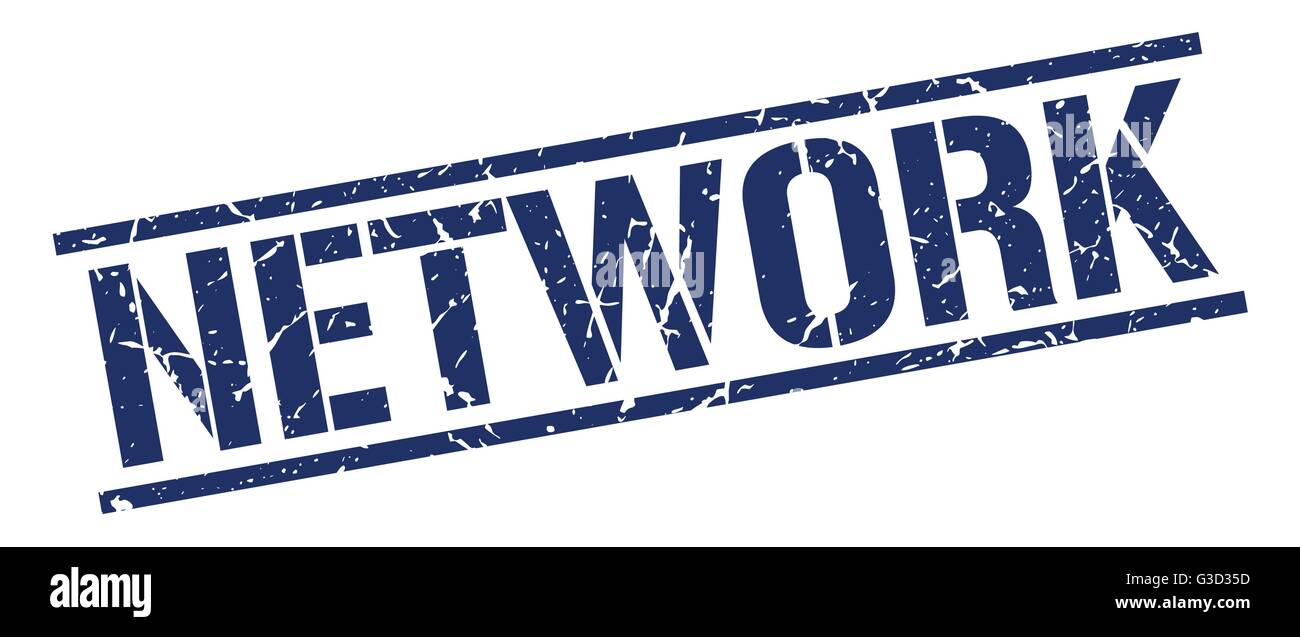 network blue grunge square vintage rubber stamp Stock Vector Image & Art - Alamy