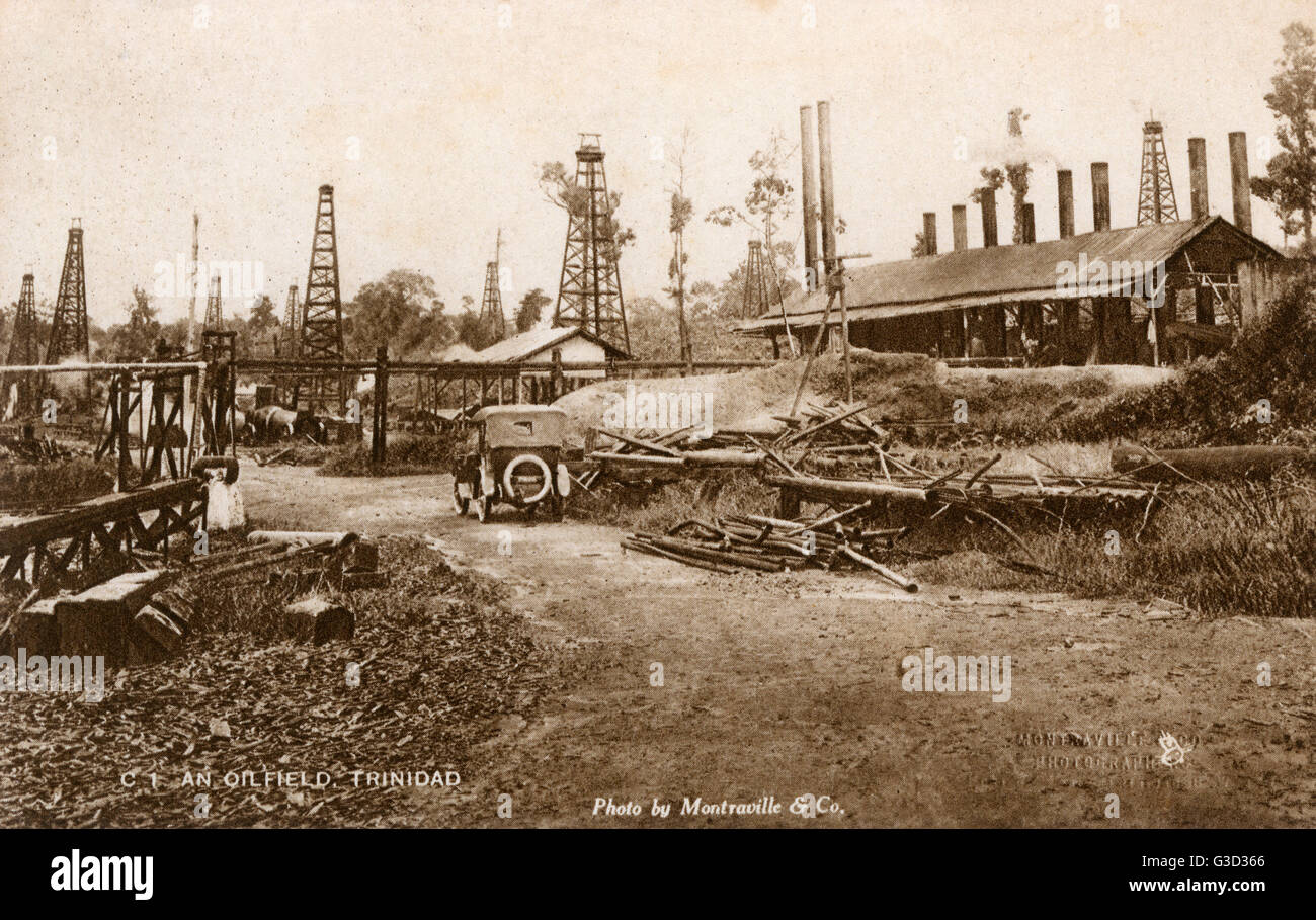 Trinidad - An Oilfield with Derricks Stock Photo - Alamy