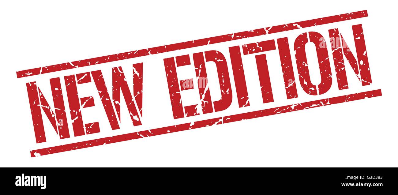 new edition red grunge square vintage rubber stamp Stock Vector Image & Art - Alamy