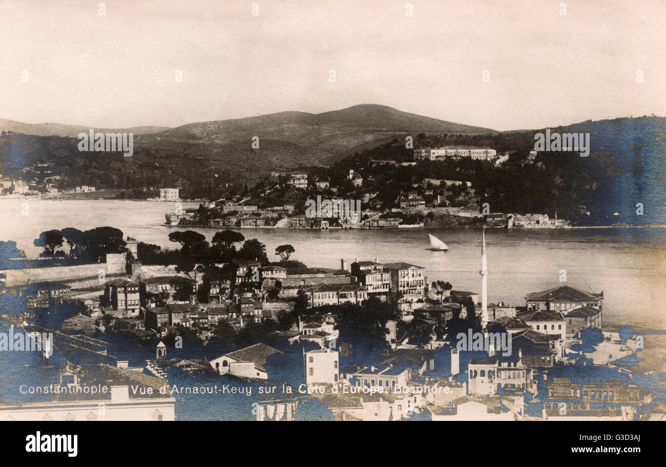 Arnavutkoy, European shoreline of Bosphorus strait, Turkey Stock Photo ...
