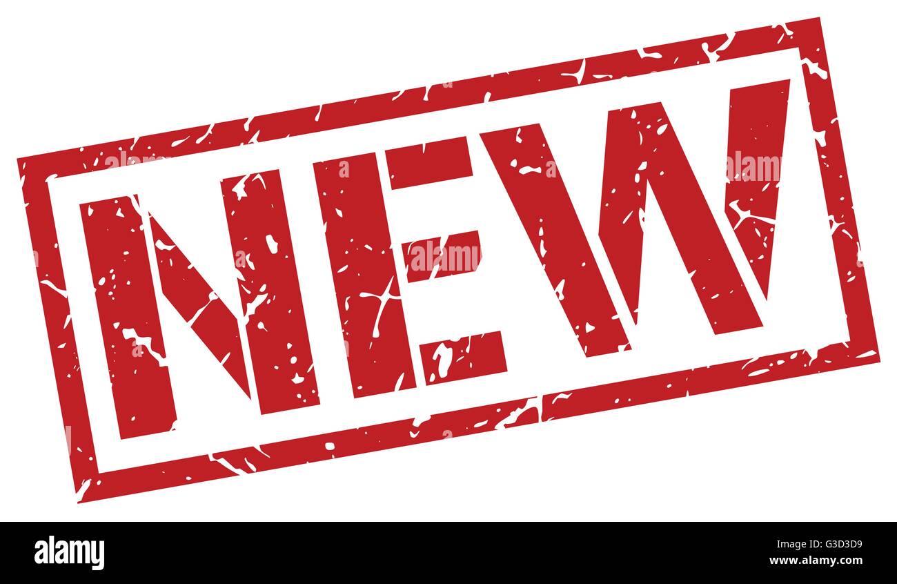 new red grunge square vintage rubber stamp Stock Vector Image & Art - Alamy