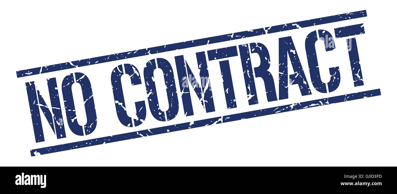 no contract blue grunge square vintage rubber stamp Stock Vector Image & Art - Alamy
